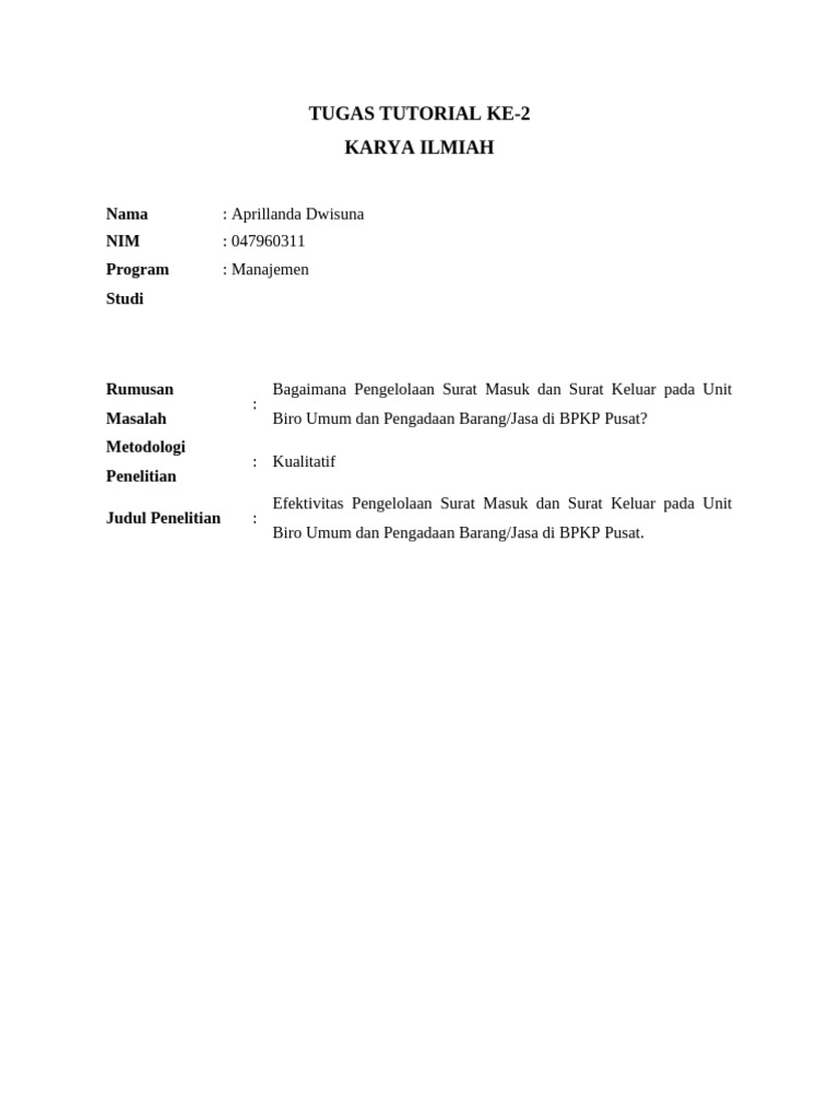 Tugas 2 Karil - Aprillanda Dwisuna | PDF
