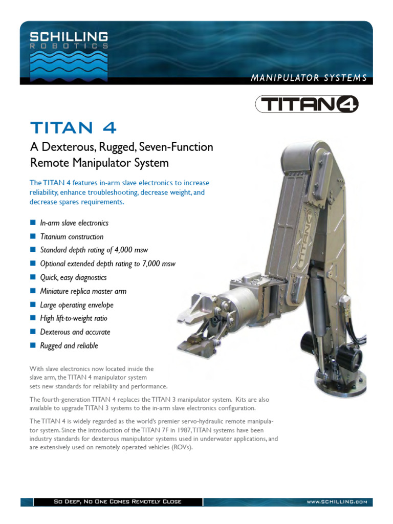ROV 机械手介绍手册 TITAN4 | PDF | Alternating Current