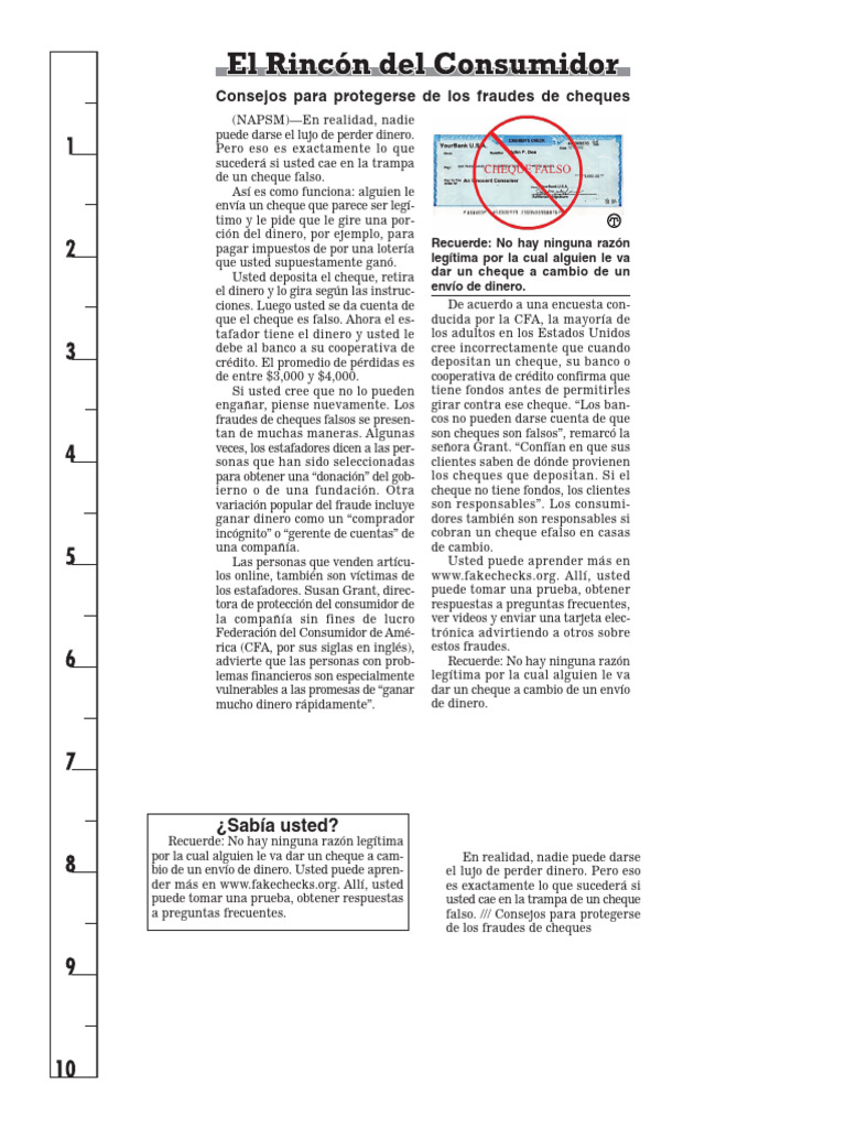 Ready_to_Use_News_Articles-spanish%281%29 | PDF | Cheque