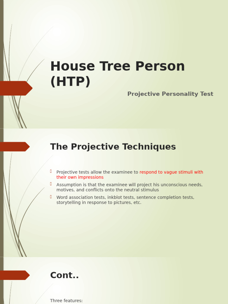 House Tree Person Projective Test Overview | PDF | Art Therapy ...