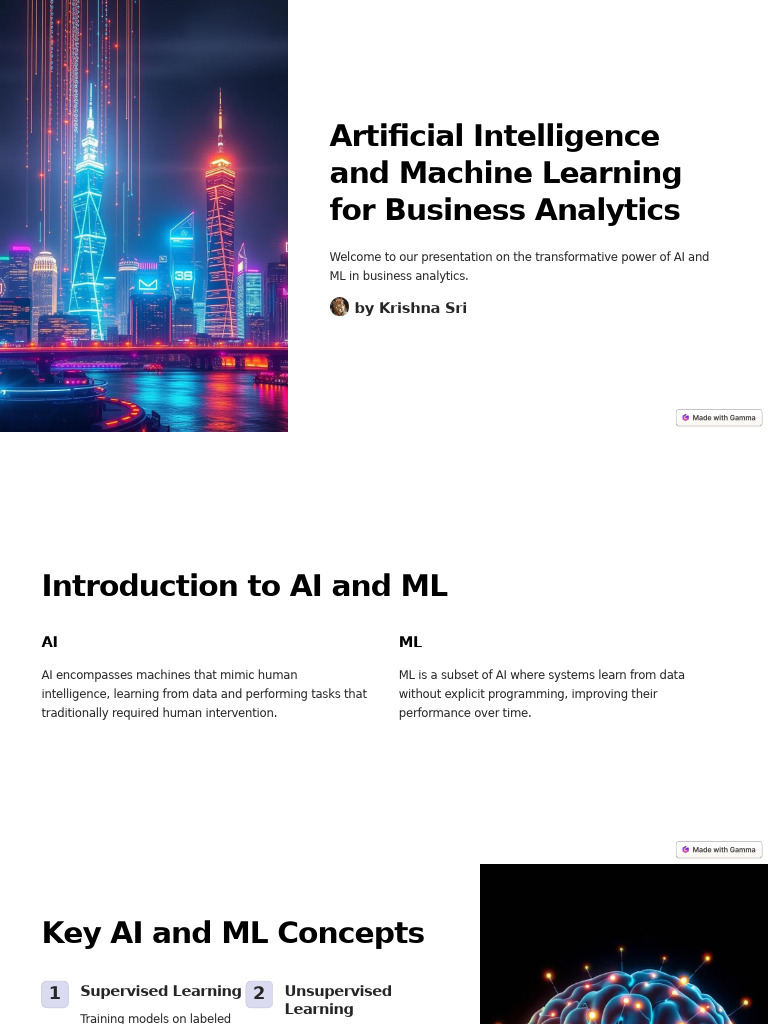 Artificial Intelligence and Machine Learning For Business Analytics ...