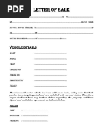 Aa Car Buyers Sellers Contract | PDF | Used Car | Sales