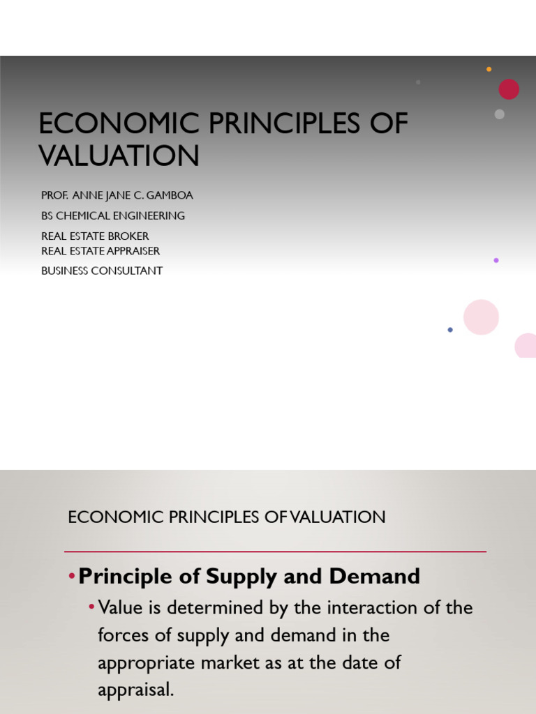 Economic Principles of Valuation - Akademeo | PDF | Real Estate ...