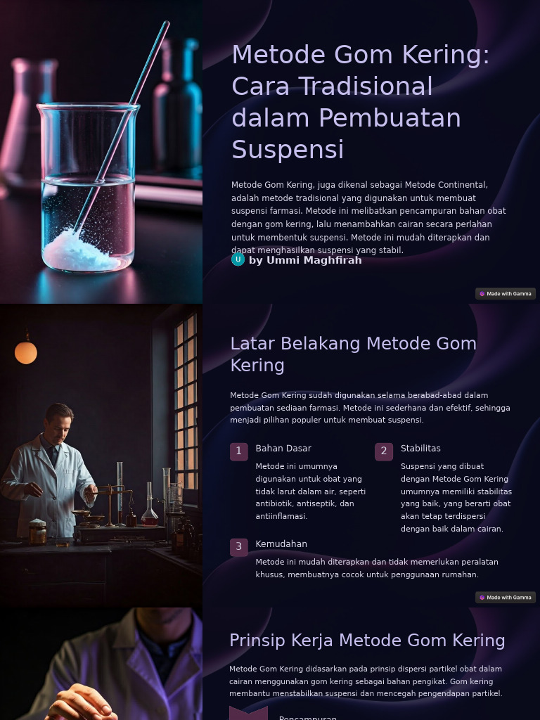 Metode Gom Kering Cara Tradisional Dalam Pembuatan Suspensi 2 | PDF