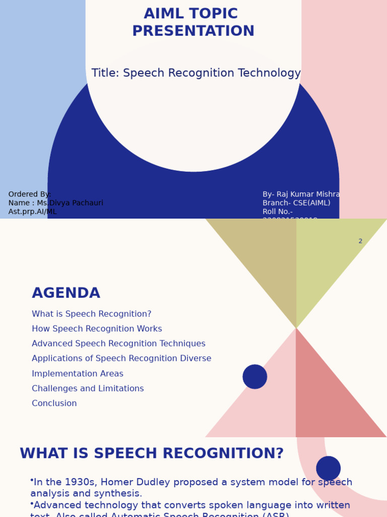 AIML ppt | PDF | Speech Recognition | Artificial Neural Network