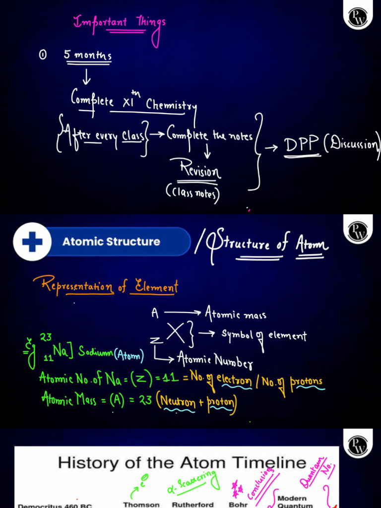 Atomic Structure Notes | PDF
