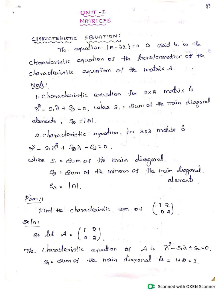 Mr. R. Immanuel - Ma3151 Matrices and Calculus | PDF