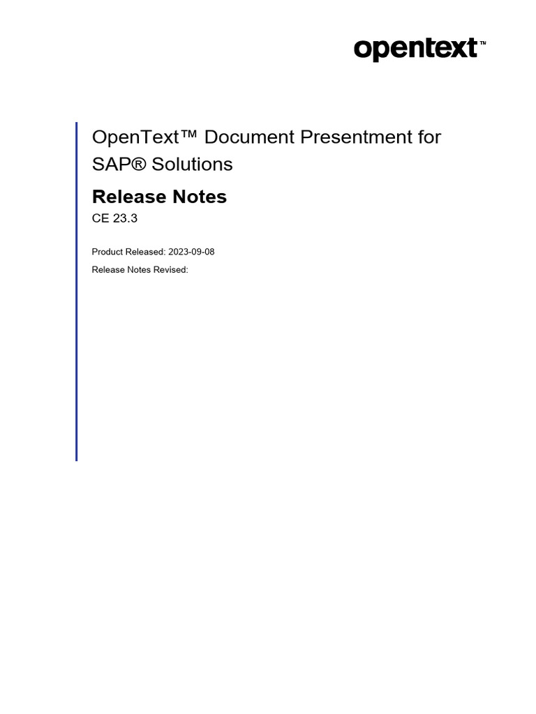 Document Presentment For SAP Solutions CE 23.3 Release Notes | PDF ...