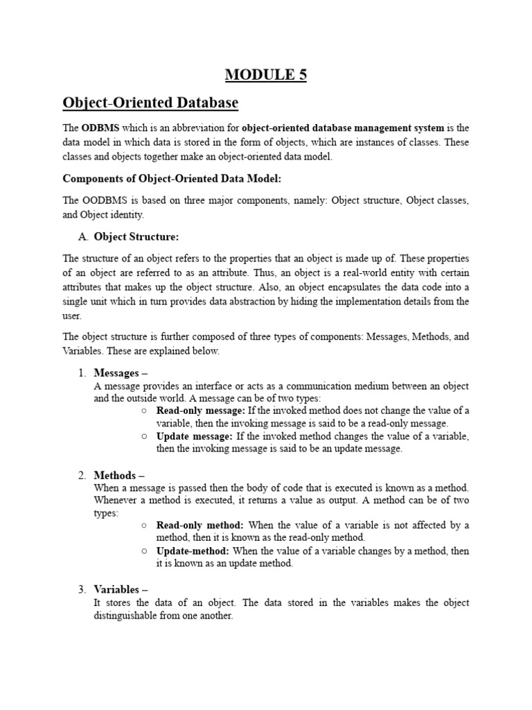 MODULE 4 OOR Dbms (Merrin) | PDF | Databases | Data Warehouse