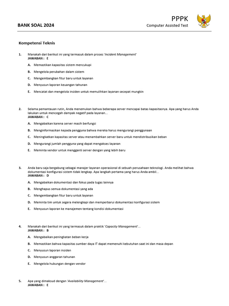 Penata Layanan Operasional 190924 | PDF