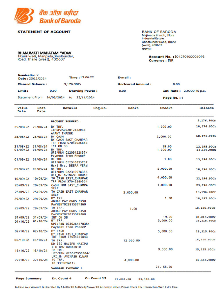 TC - Lotery.account Statment | PDF