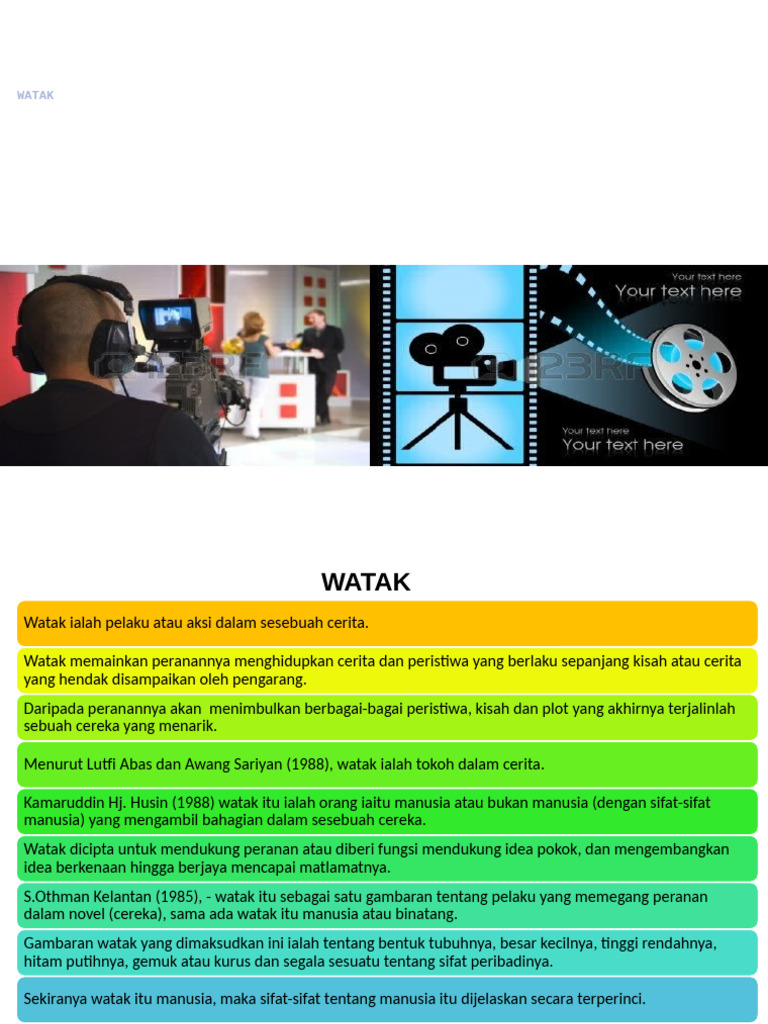 Jenis dan Peranan Watak dalam Cerita | PDF