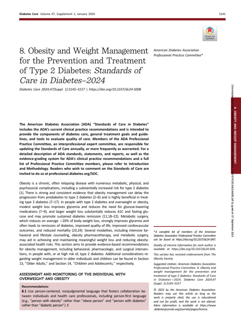 8Obesity and Weight Management for the Prevention and Treatment of Type ...