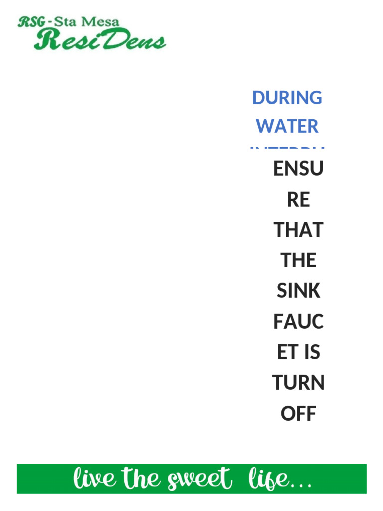 SMRD Water Interruption | PDF