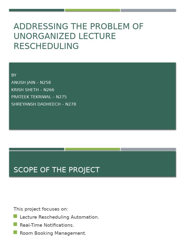 Addressing Lecture Rescheduling | PDF