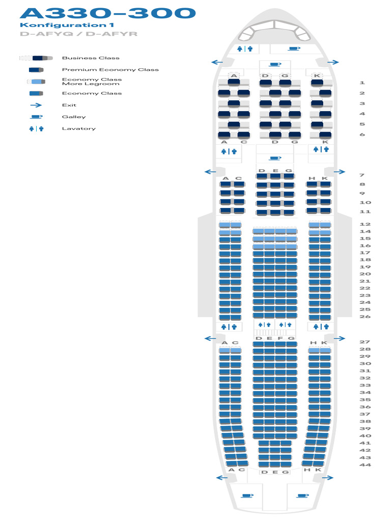 Seatmap_A330_300 | PDF | Airlines | Civil Aviation