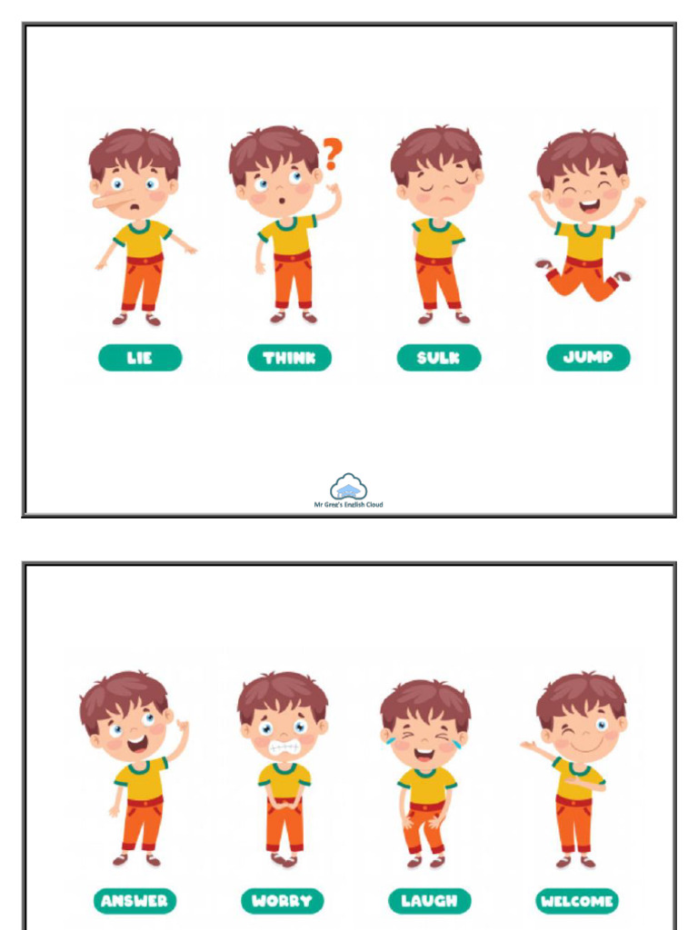 Verb Flashcards | PDF