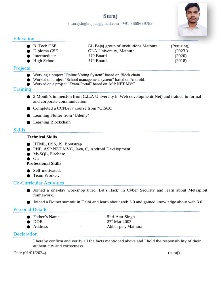 Suraj_Resume1 | PDF