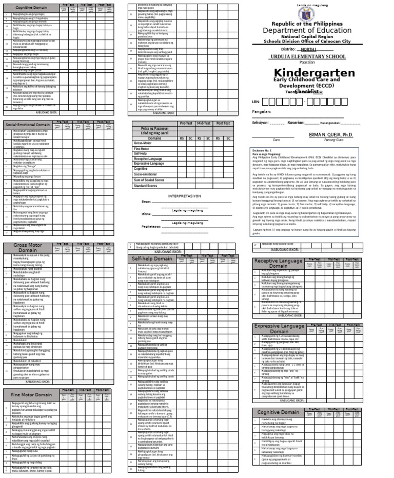 Eccd Checklist 2024 2025 | PDF