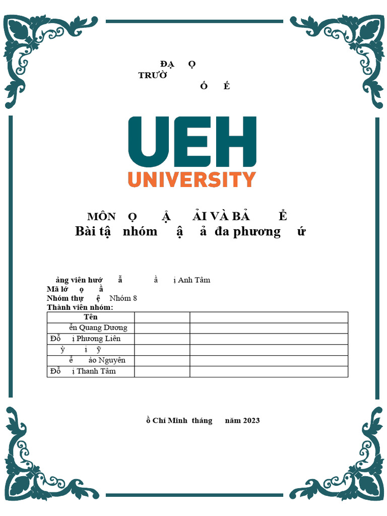 VTBH NHÓM 8 BT vận tải đa phương thức | PDF