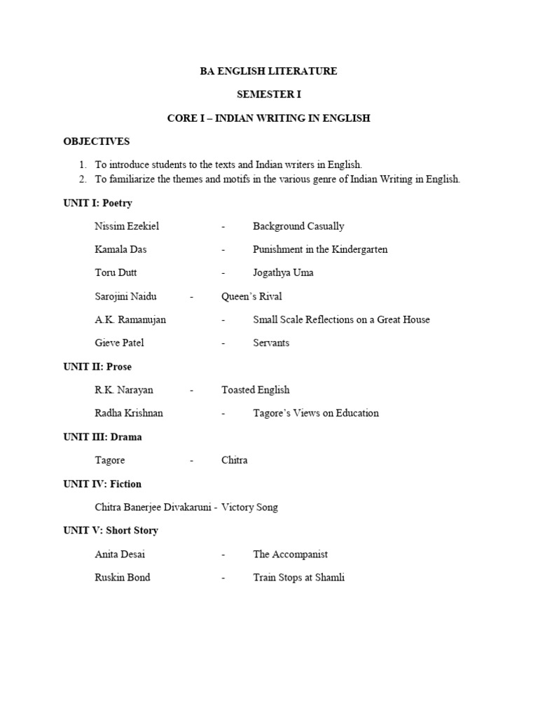 Ba English Literature - 2015-2018 | PDF | English Literature | English ...