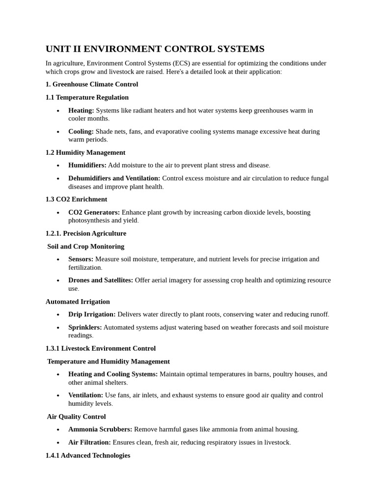 Agriculture Environment Control Systems | PDF | Agriculture | Soil