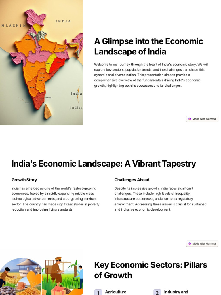 A Glimpse Into The Economic Landscape of India | PDF | Economic Growth ...