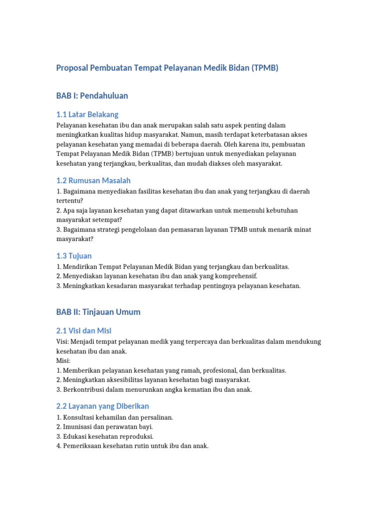 Proposal Bab 1 2 3 TPMB | PDF