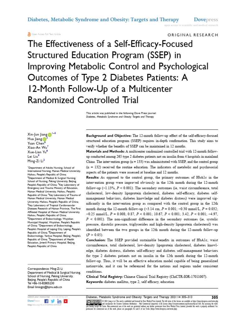 ARTICLE 4 Xin-Jun | PDF | Diabetes | Metabolic Syndrome