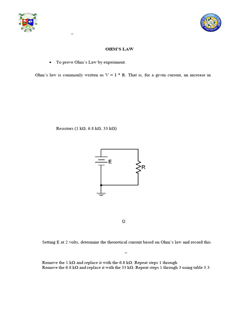 Experiment 3 | PDF | Electrical Resistance And Conductance | Resistor