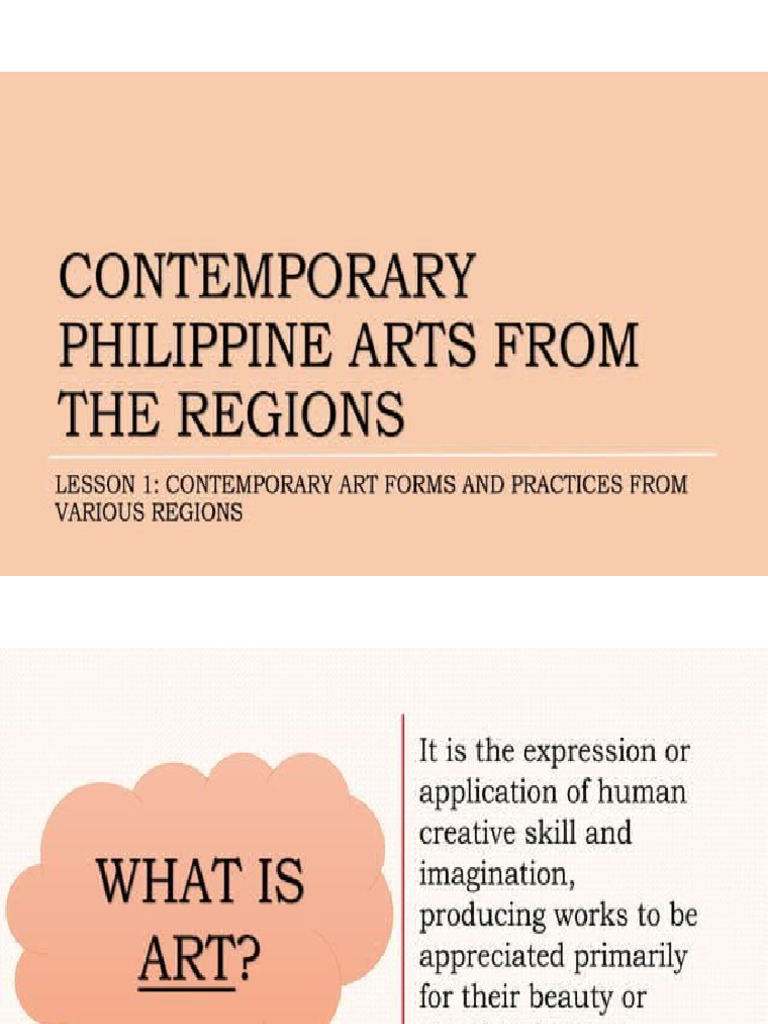 Contemporary Art Forms and Practices From Various Regions | PDF