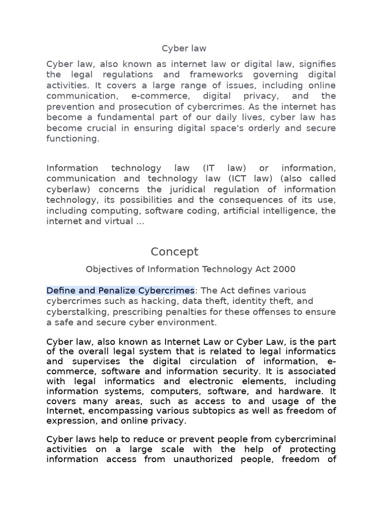 Concept: Define and Penalize Cybercrimes | PDF | Cybercrime | Crimes