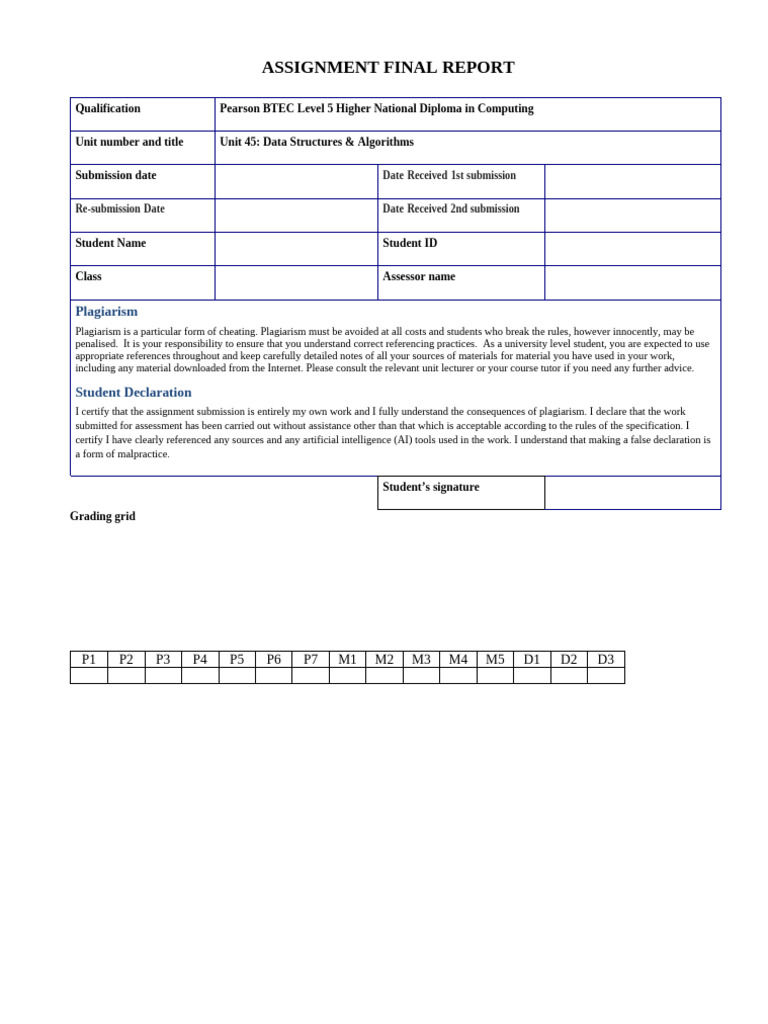 Frontsheet Asm Final Iot33 | PDF
