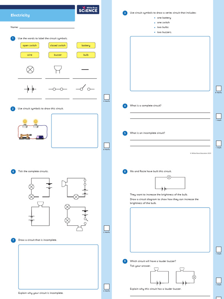 Y6 Autumn B2 EoBA Electricity | PDF | Electrical Engineering | Electricity