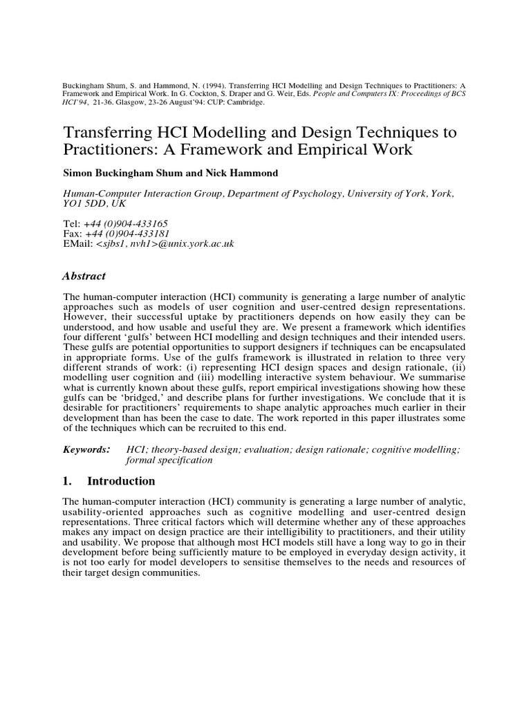 Transferring_HCI_Modelling_and_Design_Te | PDF | Human–Computer ...
