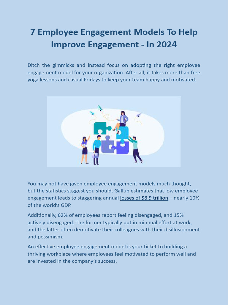 7 Employee Engagement Models To Help Improve Engagement | PDF ...