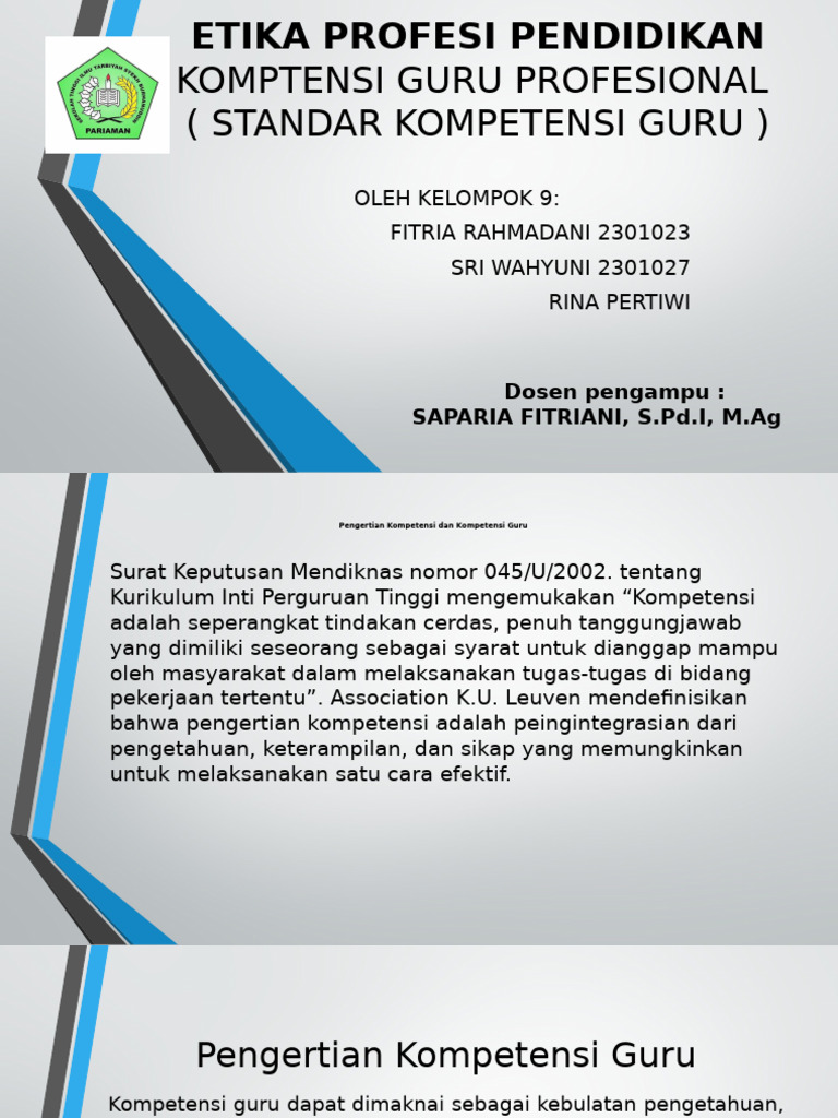 Etika Profesi Pendidikan | PDF