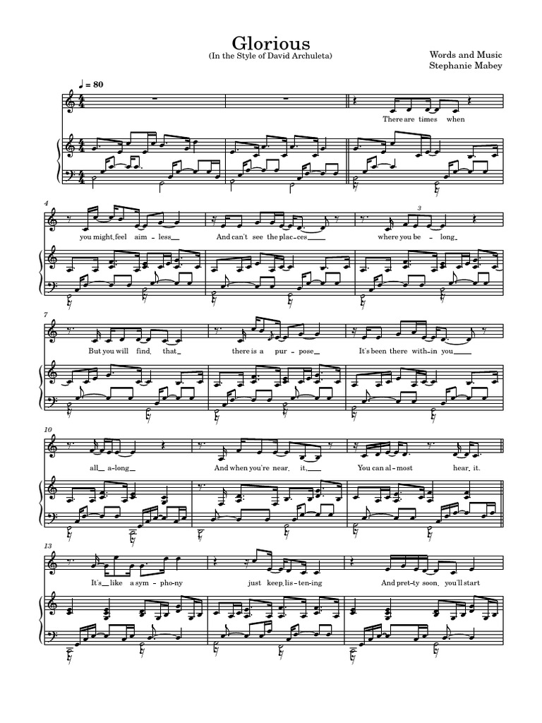 Lyrics and Music Analysis of "Glorious" | PDF