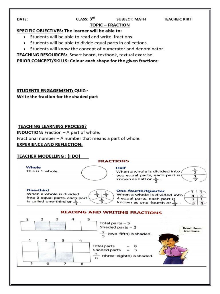 3rd Grade Math: Understanding Fractions | PDF