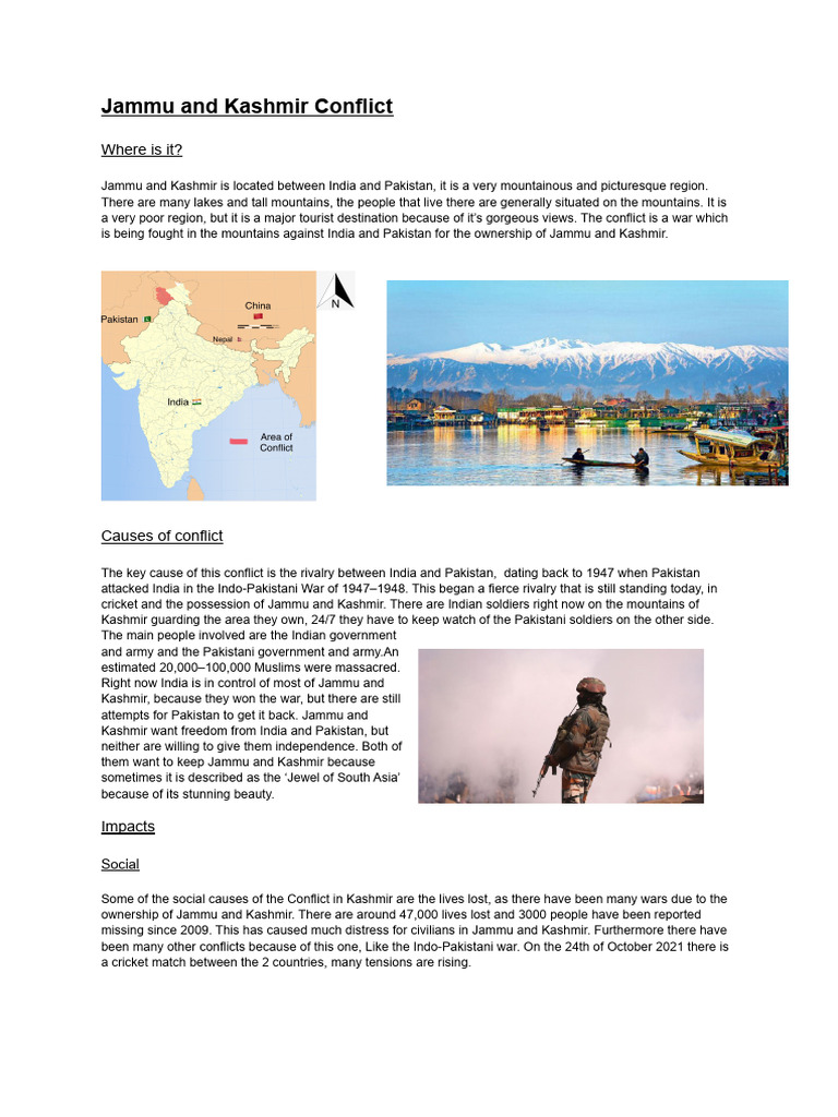 Edited - Conflicts and Challenges - Jammu and Kashmir | PDF | India ...