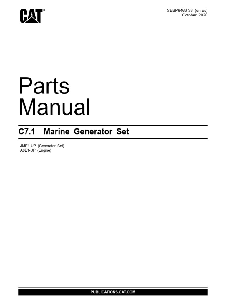 Cat c7.1 Generator Parts Manual | PDF | Rotating Machines | Internal ...