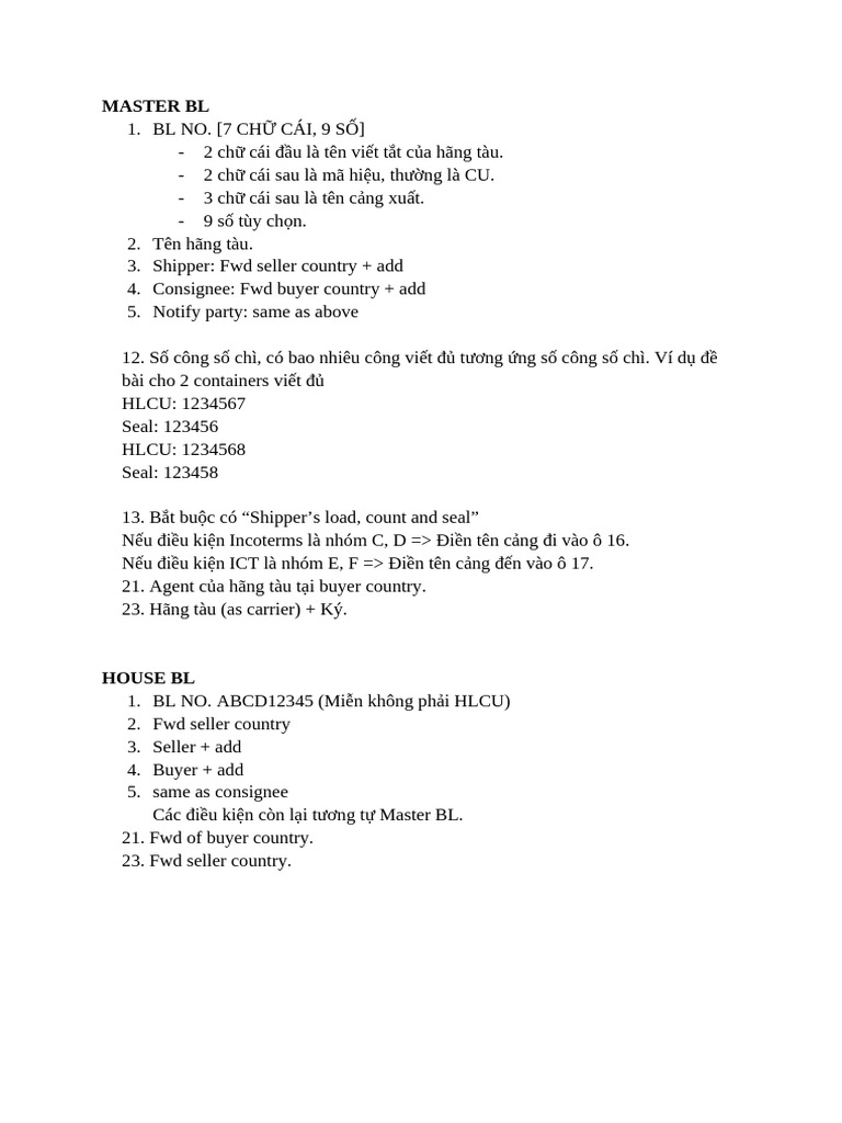 Master BL | PDF