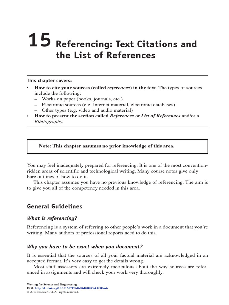 Referencing-Text Citations and the List of References | PDF ...