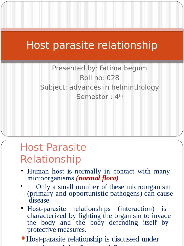 03 Host Parasite Relationship | PDF | Infection | Pathogen