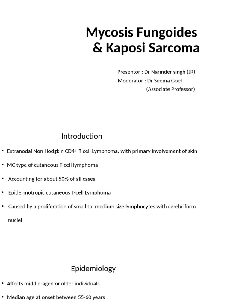 Mycosis Fungoides & KS Seminar | PDF | Lymphoma | Diseases And Disorders