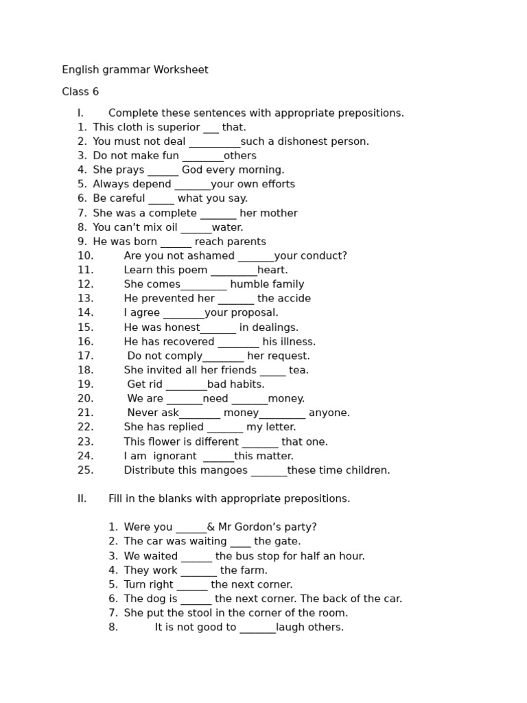 English Grammar Worksheet | PDF | Subject (Grammar) | Syntax