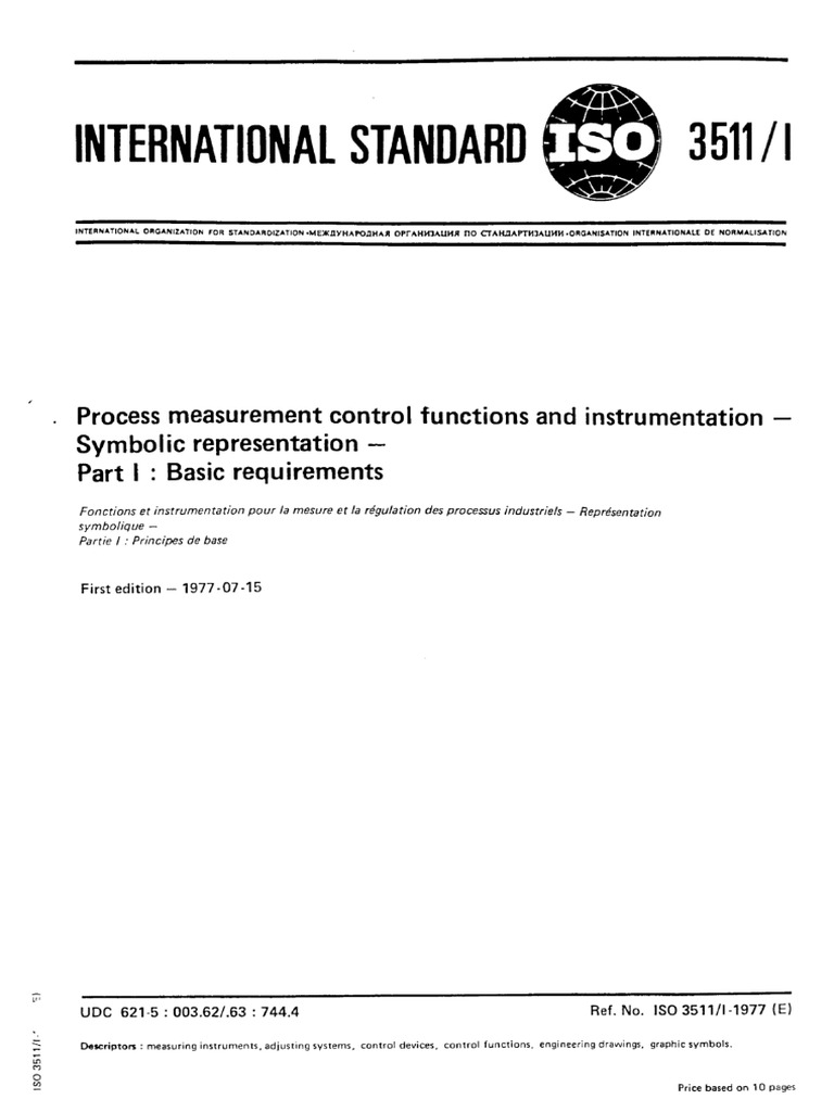 ISO 3511-1-1977 | PDF