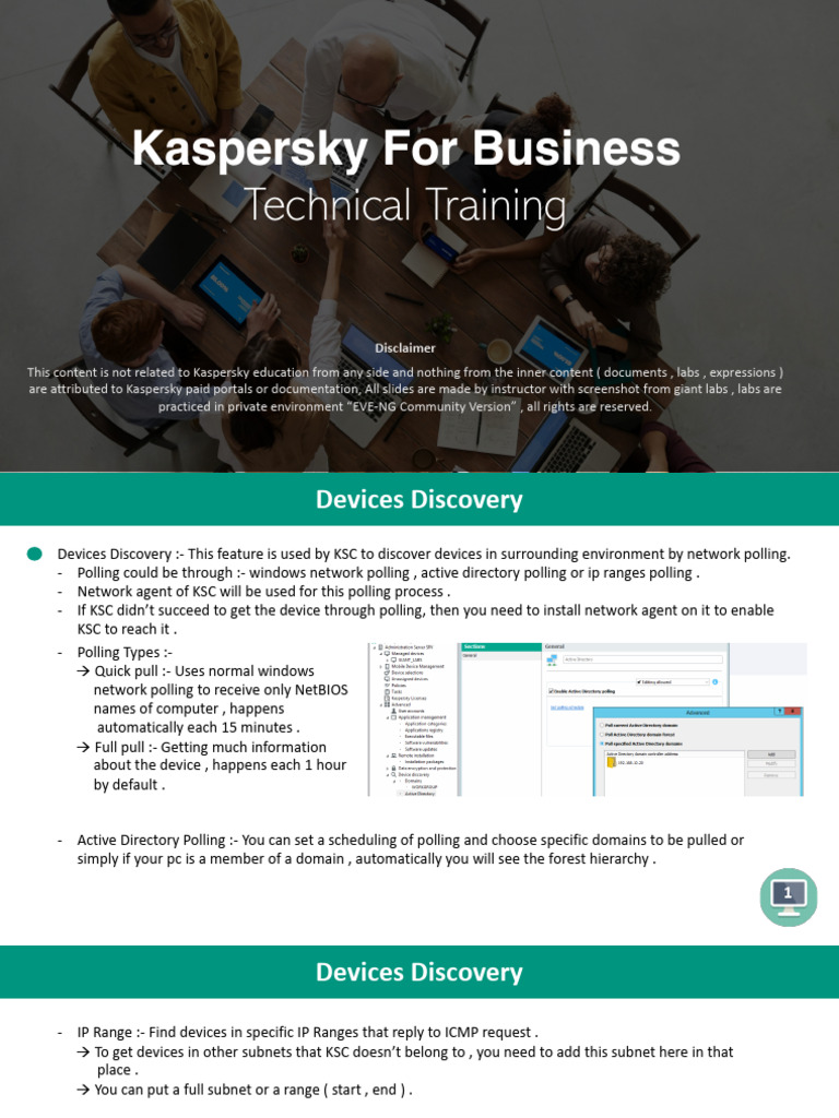 Technical Training: Disclaimer | PDF | Active Directory | Computer Engineering