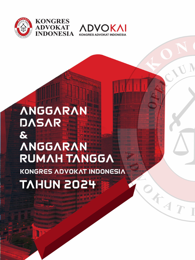 Anggaran Dasar Dan Anggaran Rumah Tangga Tahun 2024 | PDF