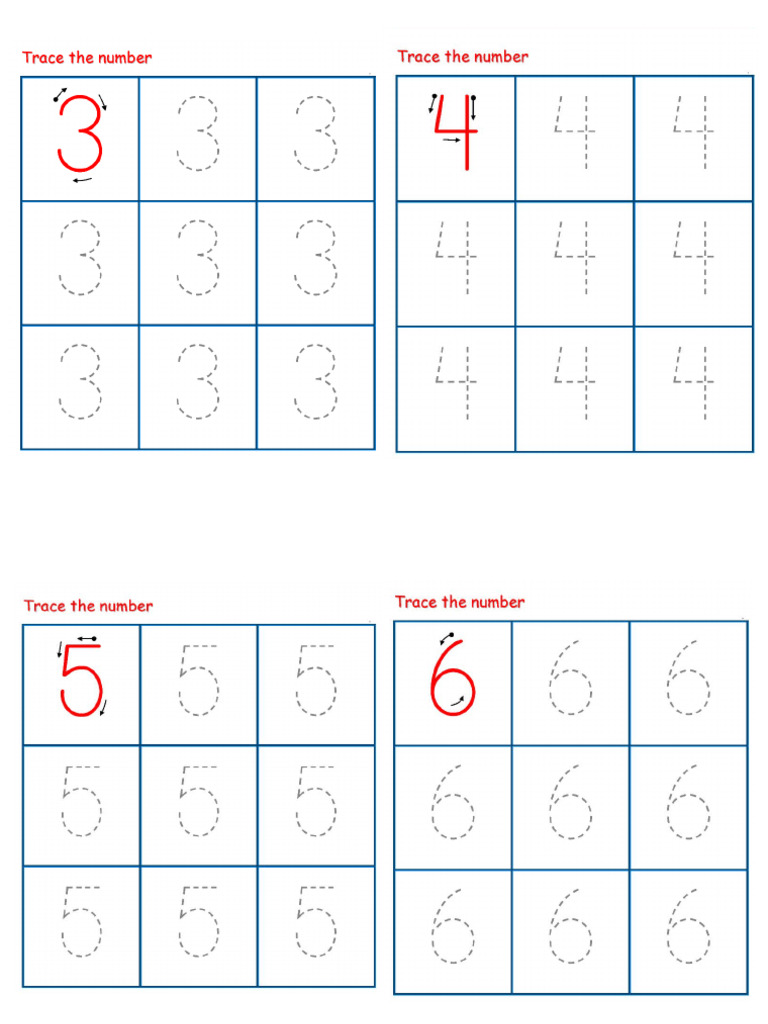 Tracing Number 1-10 | PDF